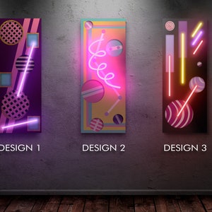 Geometric Neon Sign Abstract Neon Art Abstract Neon Light - Etsy