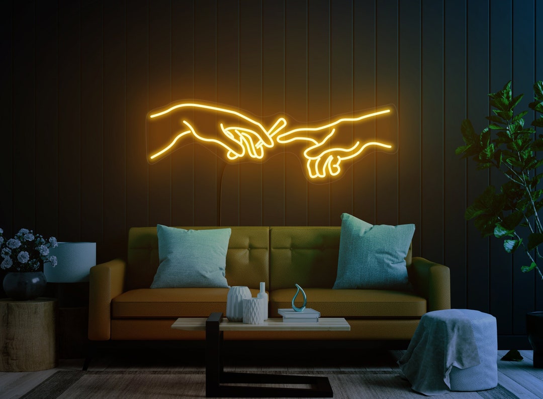 Hands of God Neon Sign, Joint Neon Sign, Smoke Neon Sign, Marijuana ...