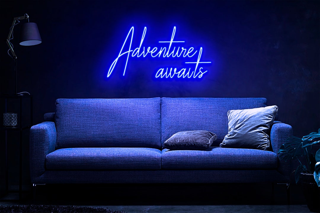 Adventure Awaits Sign,adventure Awaits Neon Sign,adventure Awaits Wall ...