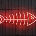 Skeleton Fish Neon Fish Skeleton Sign Fishing Neon Sign - Etsy