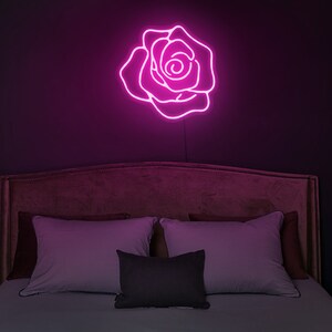 Rose Neon Light,rose Neon Sign,rose Led Neon,rose Led Light,rose Wall ...