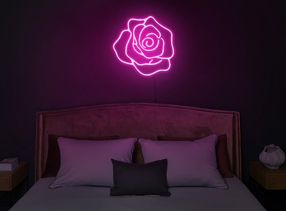 Rose neon lightRose neon signRose led neonRose led | Etsy