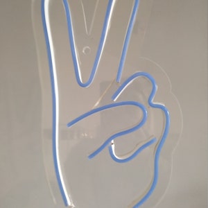 Peace Neon Sign,hand Neon Sign,led Neon Sign Hand,neon Light Sign for ...
