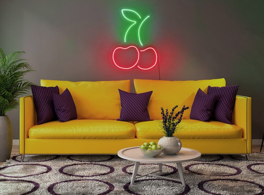 Cherry Neon Sign,cherry Led Sign,cherry Neon Light,cherry Wall Decor ...