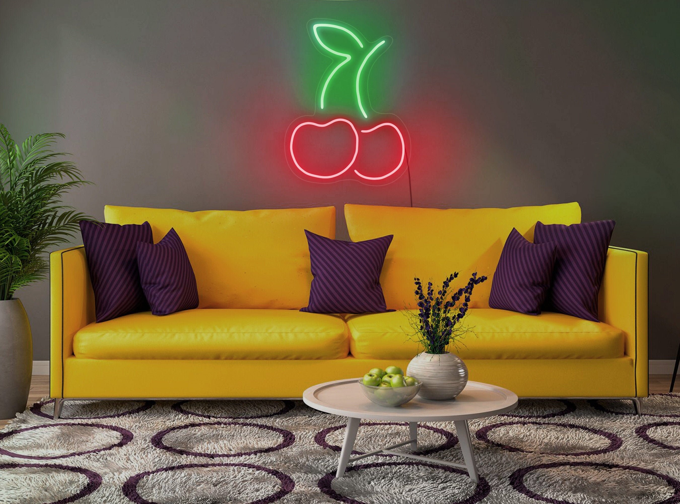 Cherry neon signCherry led signCherry neon lightCherry wall | Etsy