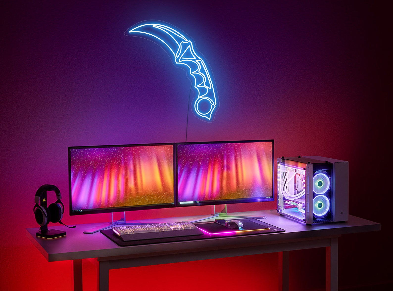 Knife Neon Signknife Led Signknife Wall Decorweapon Neon - Etsy