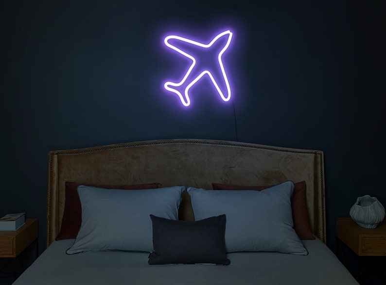 Plane Neon Signplane Neon Lightplane Led Signplane Wall - Etsy