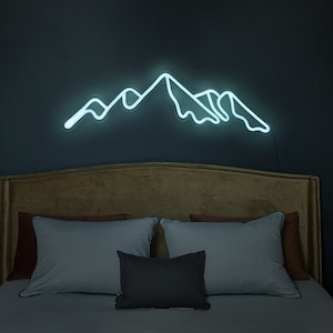 Mountain Neon Light,mountain Led Sign,mountain Led Light,mountain Wall ...
