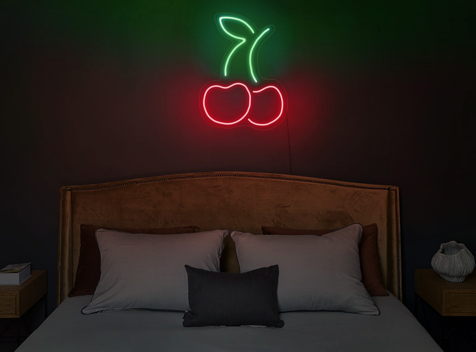Cherry Neon Signcherry Led Signcherry Neon Lightcherry Wall | Etsy