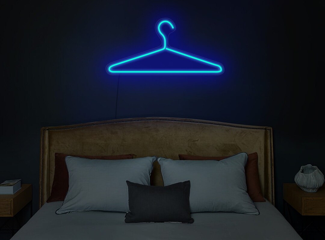 Clothes Hanger Neon Sign, Clothes Hanger Sign, Hanger Led, Dressing ...