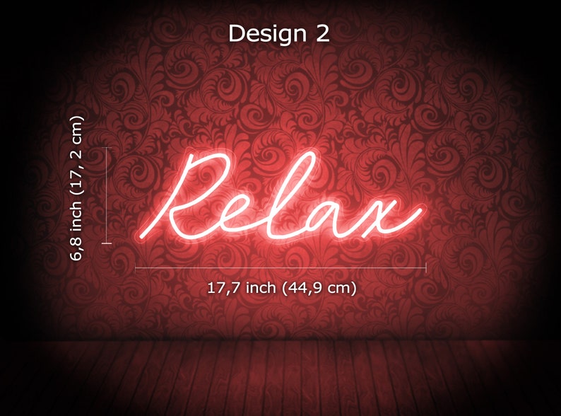 Relax Neon Signrelax Led Signrelax Wall Decorrelax Wall | Etsy