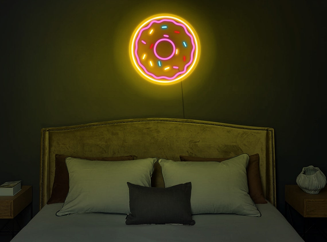 Donut Neon Signdonut Neon Lightdonut Led Signdonut Wall | Etsy