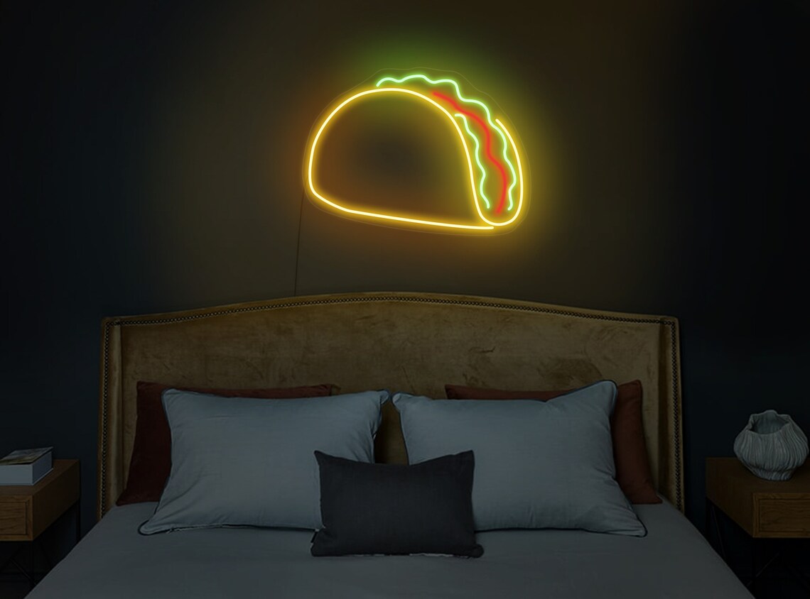 Taco Neon Signtaco Led Signburrito Neon Signburrito Led - Etsy