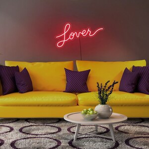 Lover Neon Sign,lover Neon Light,lover Led Sign,lover Wall Decor,lover ...