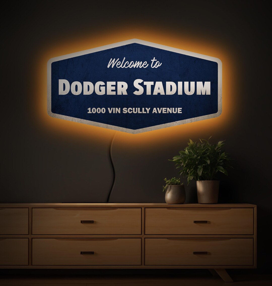 Dodger Stadium Neon Sign, Los Angeles Dodgers Led Sign, LA Dodgers Gift ...