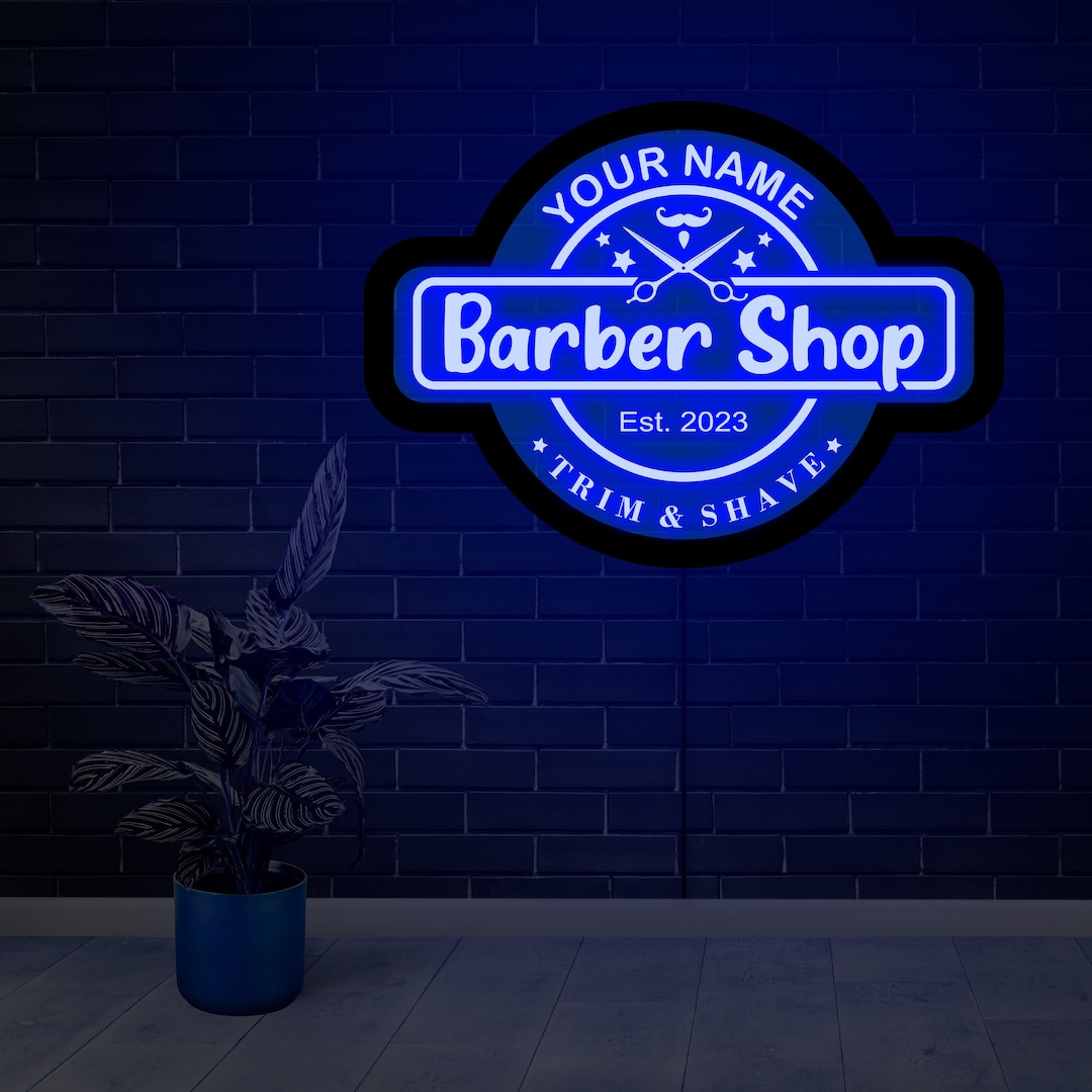 Custom Barber Shop Neon Sign Barber Shop Led Sign Hair Salon - Etsy