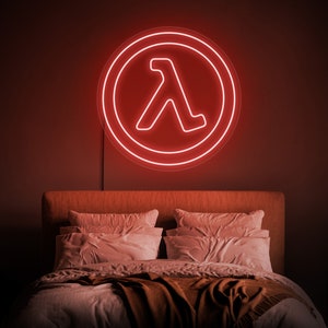 Half Life Neon Sign, Half Life Logo, Half Life Led Sign, Gamer Neon ...