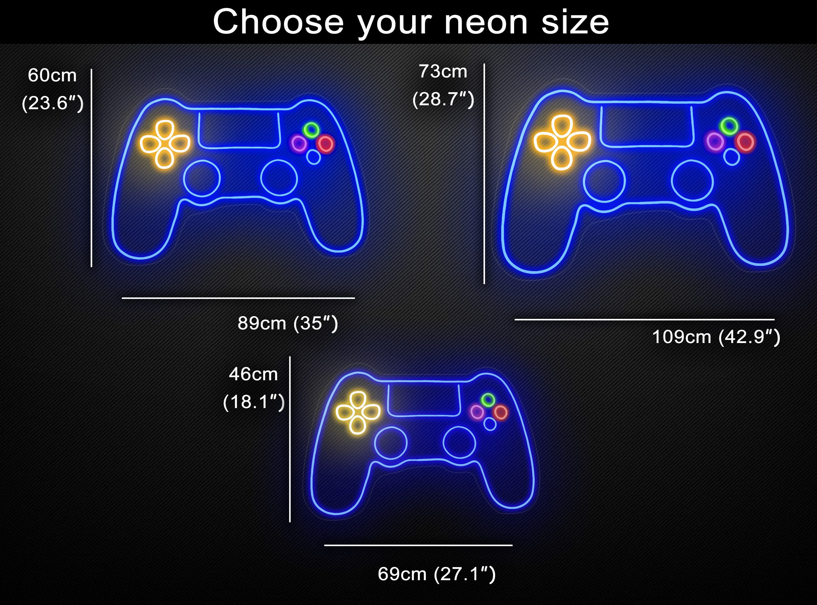 Game Controller Neon Signgame Controller Led Signgame - Etsy UK