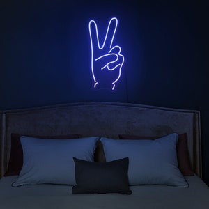 Peace Neon Sign,hand Neon Sign,led Neon Sign Hand,neon Light Sign for ...