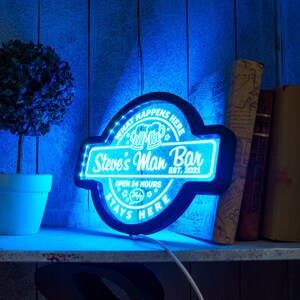 Personalized Bar Neon Sign, Bar Neon Sign Custom, Bar Led Sign, Bar ...