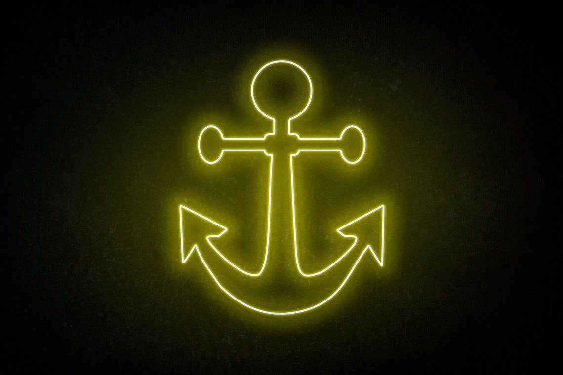 Anchor Neon Signanchor Led Signanchor Wall Decorneon Sign - Etsy