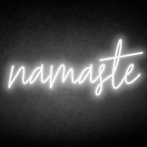 Namaste Neon Sign,namaste Sign,namaste Wall Decor,neon Sign Bedroom ...
