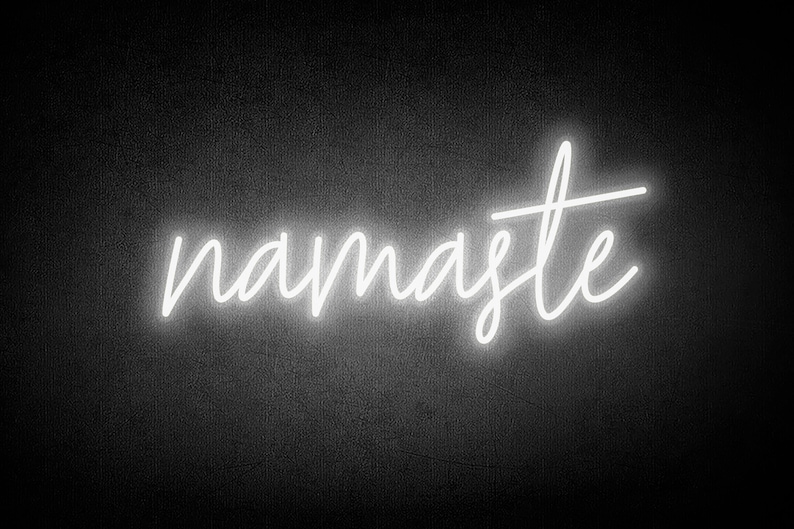 Namaste Neon Signnamaste Signnamaste Wall Decorneon Sign - Etsy