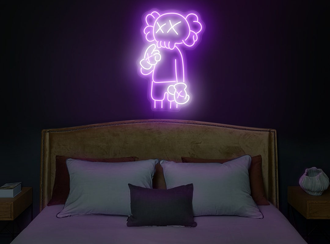Kaws Neon Sign, Kaws Light Sign, Anime Neon Sign, Kaws Led Sign, Modern ...