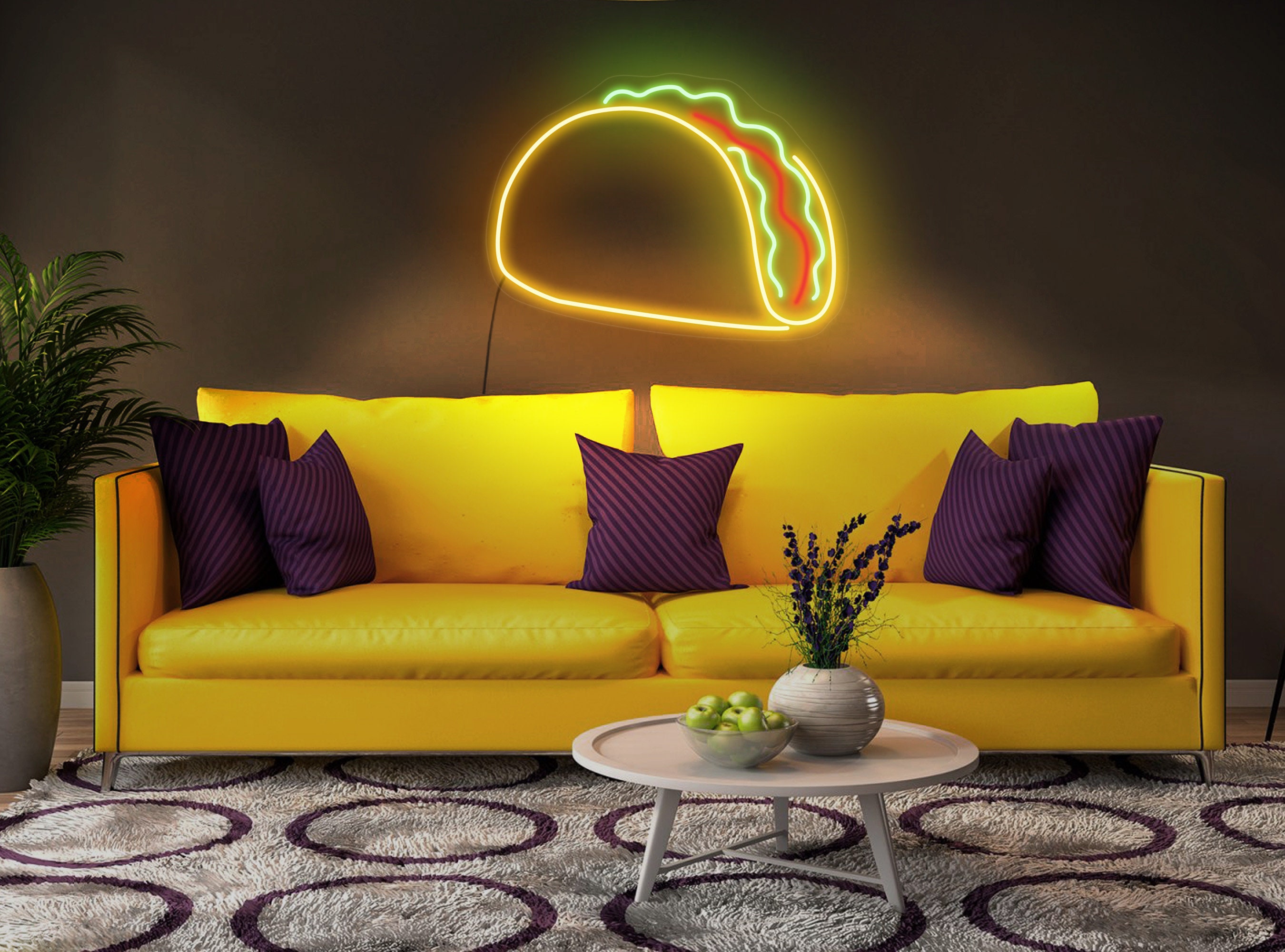 Taco Neon Signtaco Led Signburrito Neon Signburrito Led - Etsy