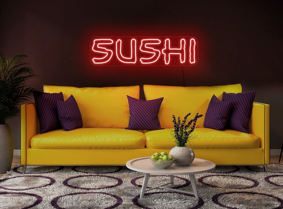 Sushi Led Sign, Sushi Neon Sign, Sushi Bar Light Sign, Sushi Lover Gift ...