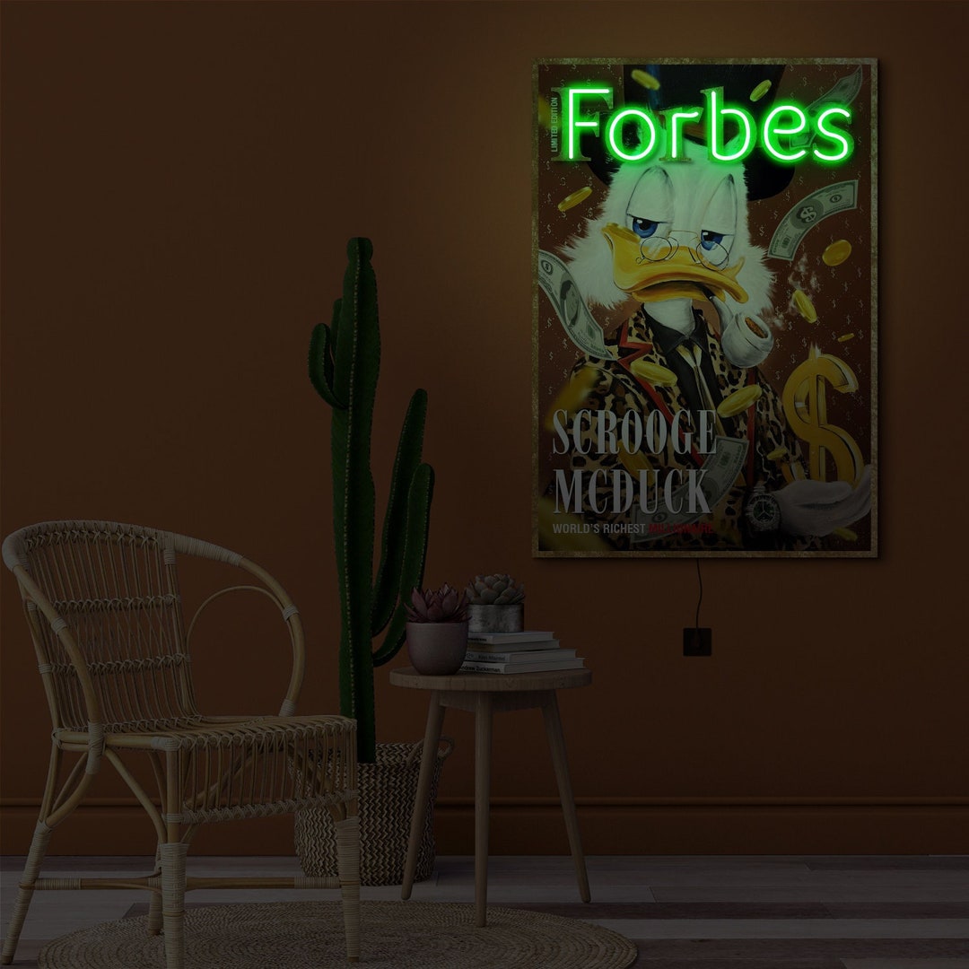 Forbes Neon Light, Forbes Led Sign, Scrooge Mcduck Neon Sign, Money ...