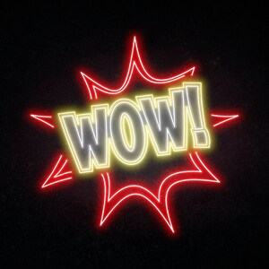 Wow Neon Sign,wow Led Sign,wow Wall Decor,neon Sign Bedroom Decor,neon ...