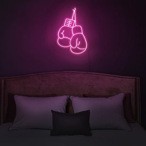Boxing Gloves Neon Sign,boxing Gloves Led Sign,boxing Gloves Wall Decor ...