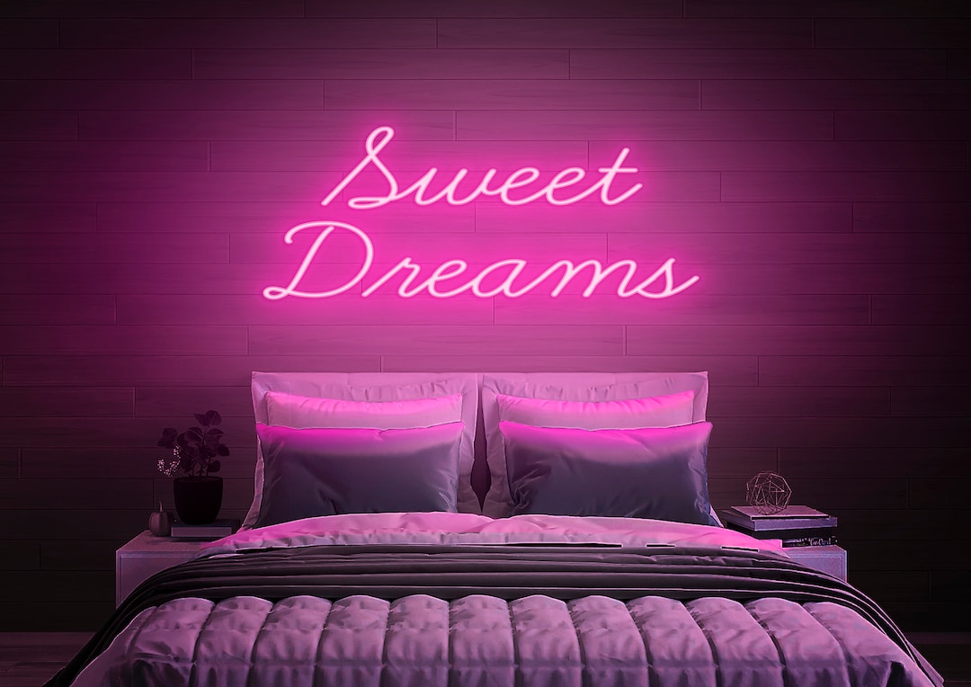 Sweet Dreams Neon,sweet Dreams Sign,sweet Dreams Wall Decor,pink Neon ...