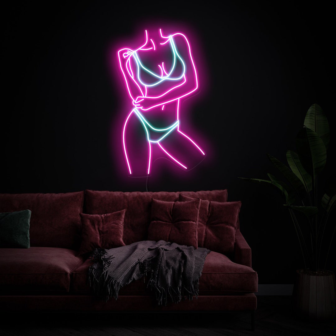Woman Body Neon Sign Body Neon Sign Lady Neon Sign Girl Body Neon