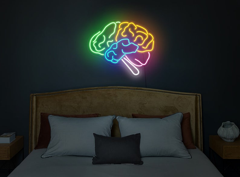 Brain Neon Sign Brain Led Sign Brain Light Sign Multicolor - Etsy