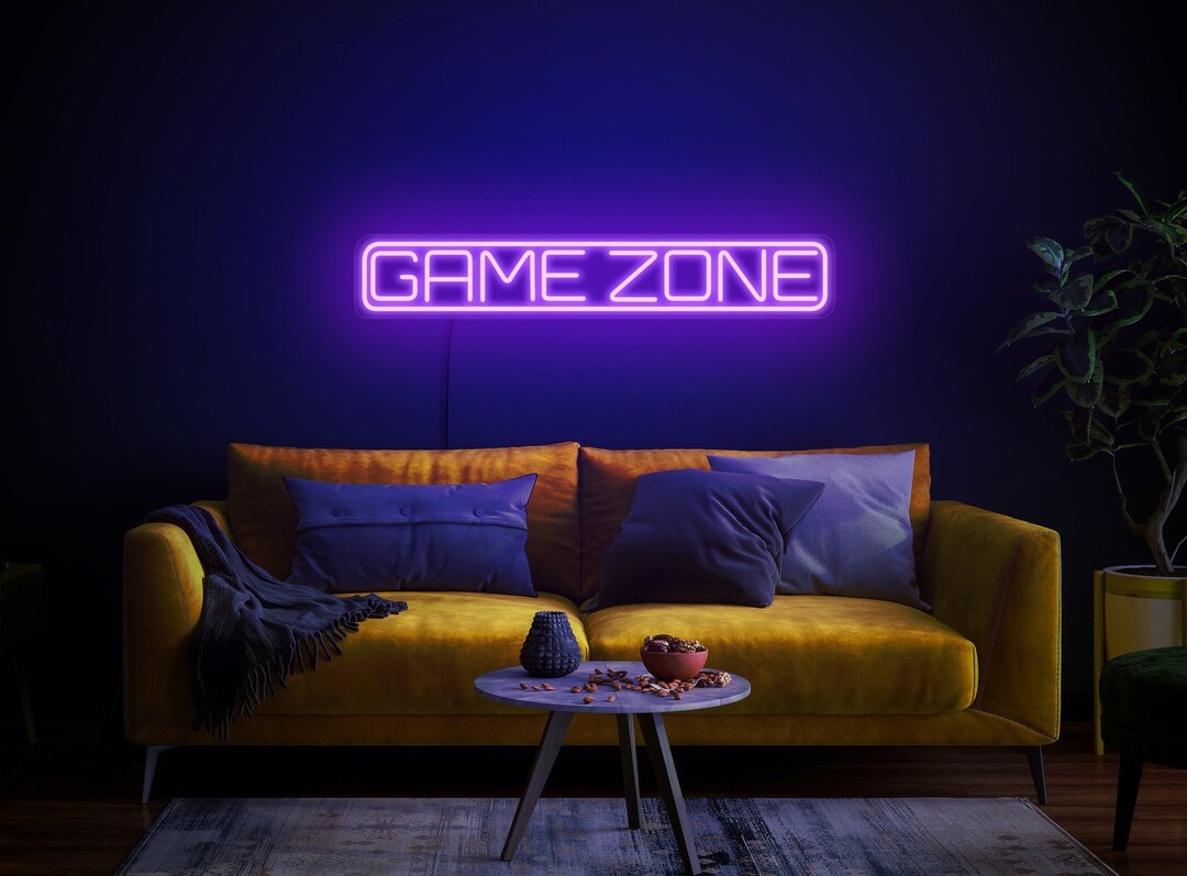 Game Zone Neon Sign, Game Zone Led Sign, Game Zone Sign, Gamer Neon ...