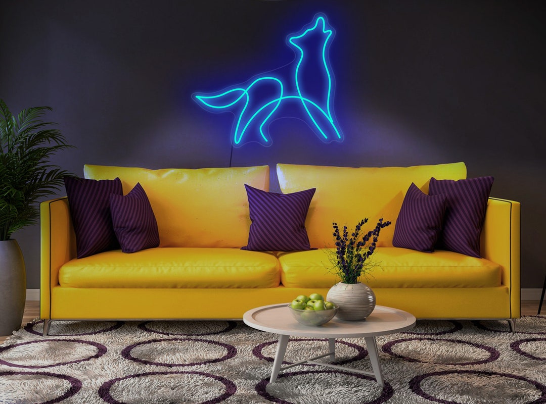 Wolf Neon Sign, Wolf Led Sign, Wolf Light Sign, Wolf Neon Light, Animal ...