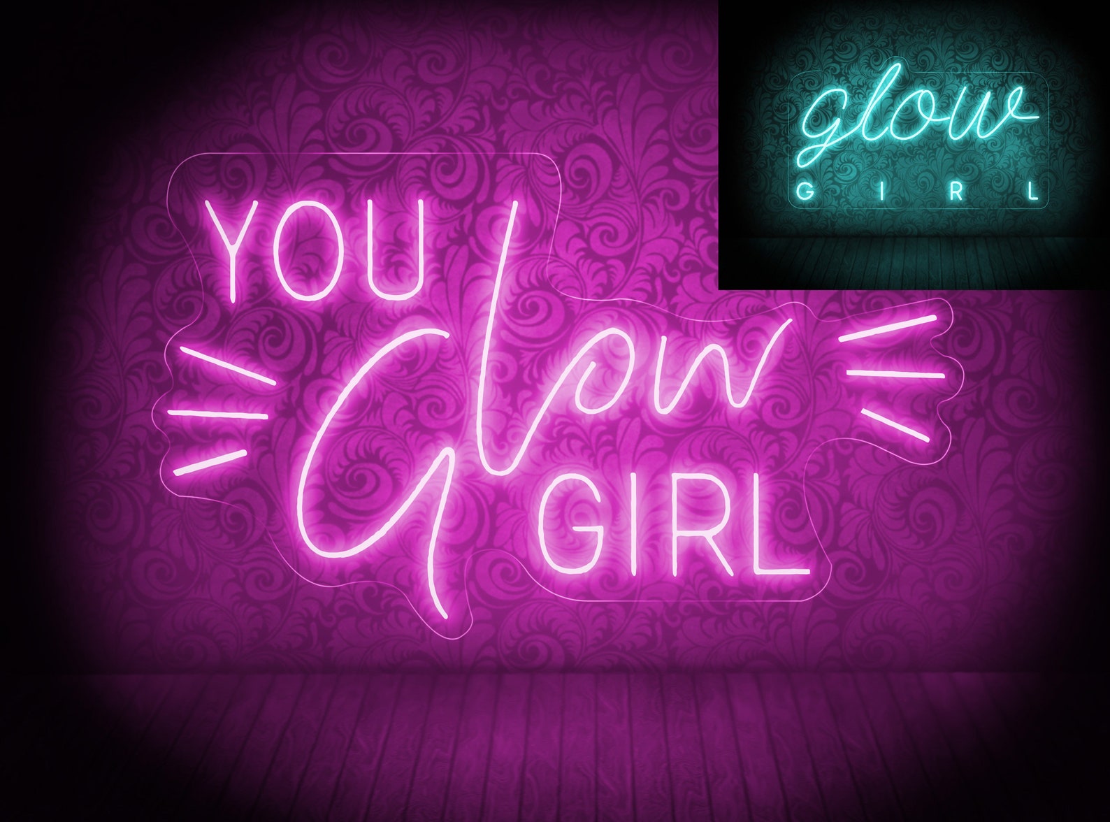 You glow girl neon signYou glow girl neon lightNeon sign | Etsy