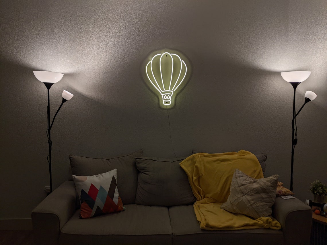 Hot Air Balloon Neon Signhot Air Balloon Signhot Air Balloon - Etsy