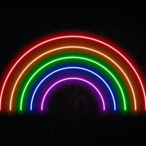 Rainbow Neon Sign,rainbow Neon Light,rainbow Led Sign,rainbow Wall ...