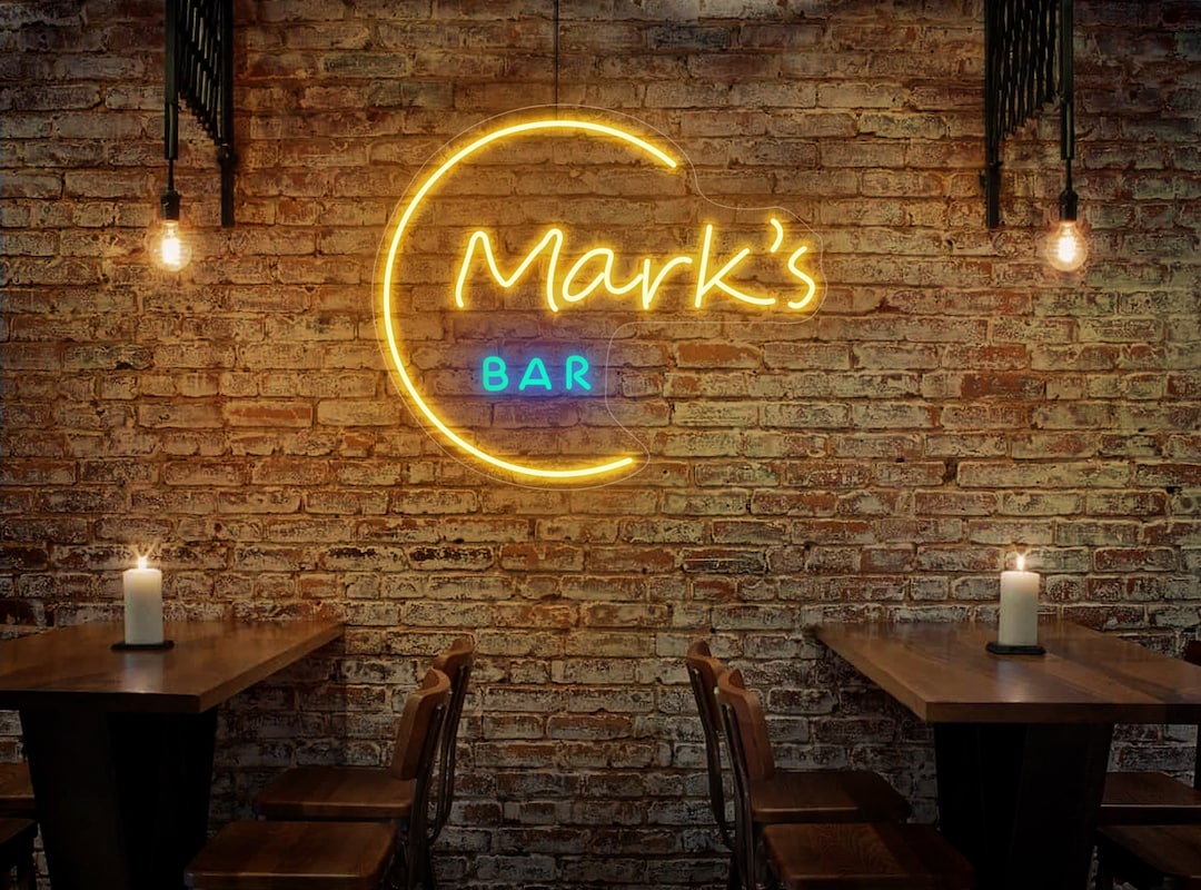 Custom Bar Neon Sign, Personalized Bar Light Sign, Bar Led Sign, Home ...