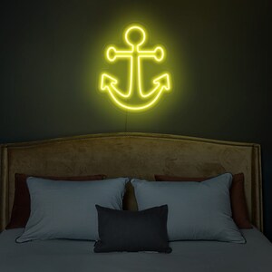Anchor Neon Sign,anchor Led Sign,anchor Wall Decor,neon Sign Bedroom ...