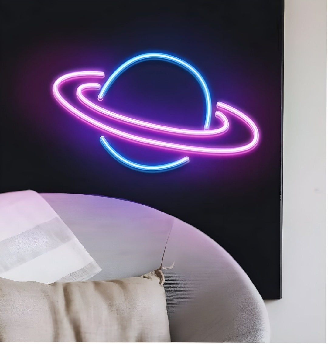 Planet Neon Sign, Saturn Neon Sign, Planet Led Sign, Space Neon Sign ...