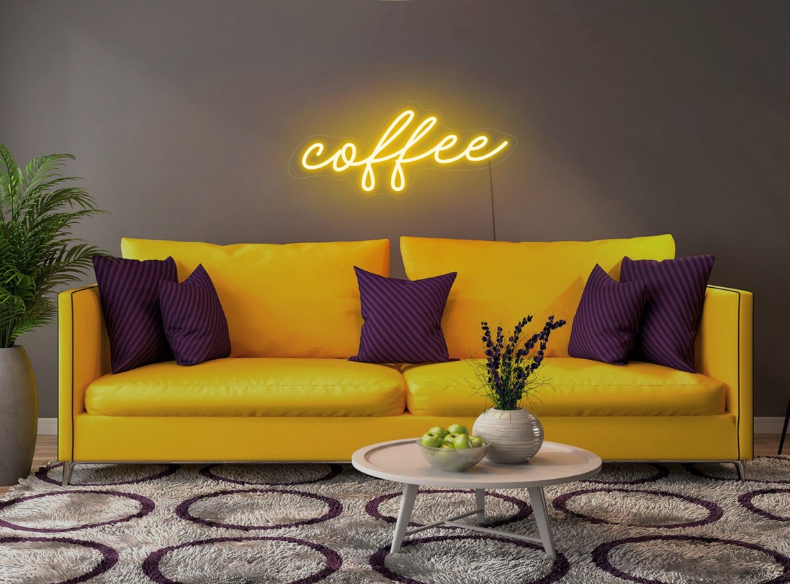 Coffee neon sign Coffee neon light Coffee led Coffee wall | Etsy