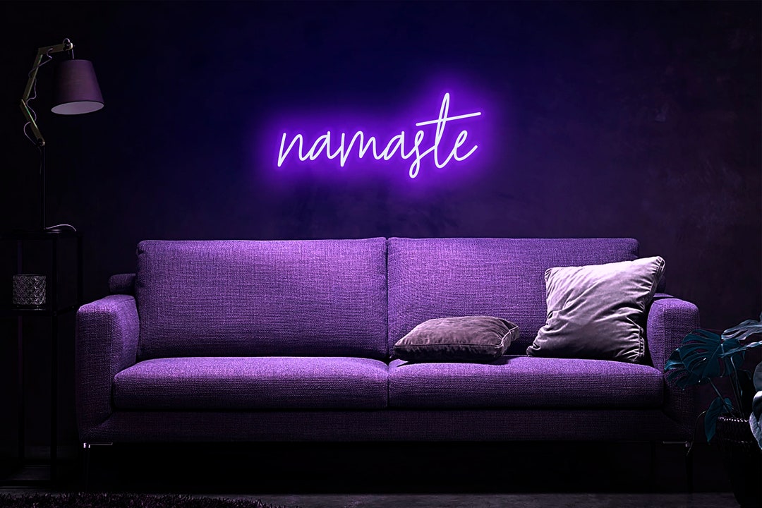 Namaste Neon Sign,namaste Sign,namaste Wall Decor,neon Sign Bedroom ...
