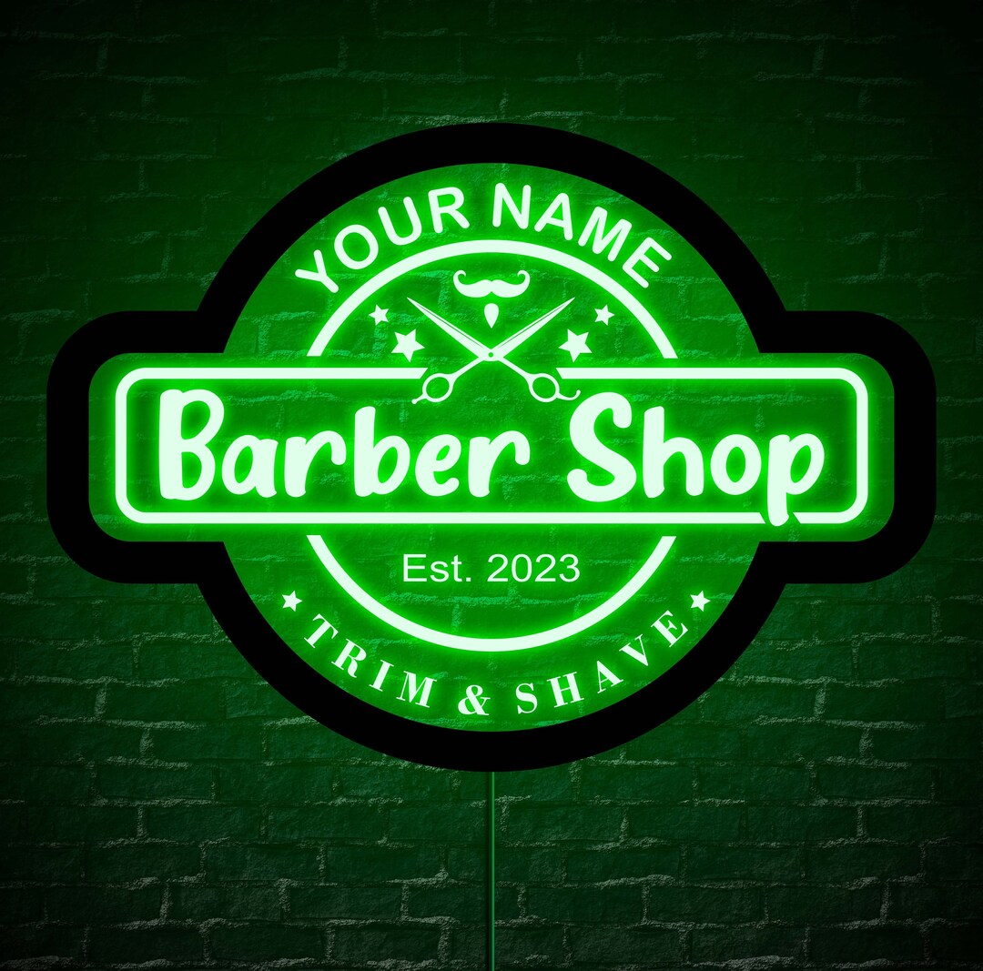 Barber Shop Neon Sign, Barber Shop Led Sign, Barber Shop Light, Barber ...