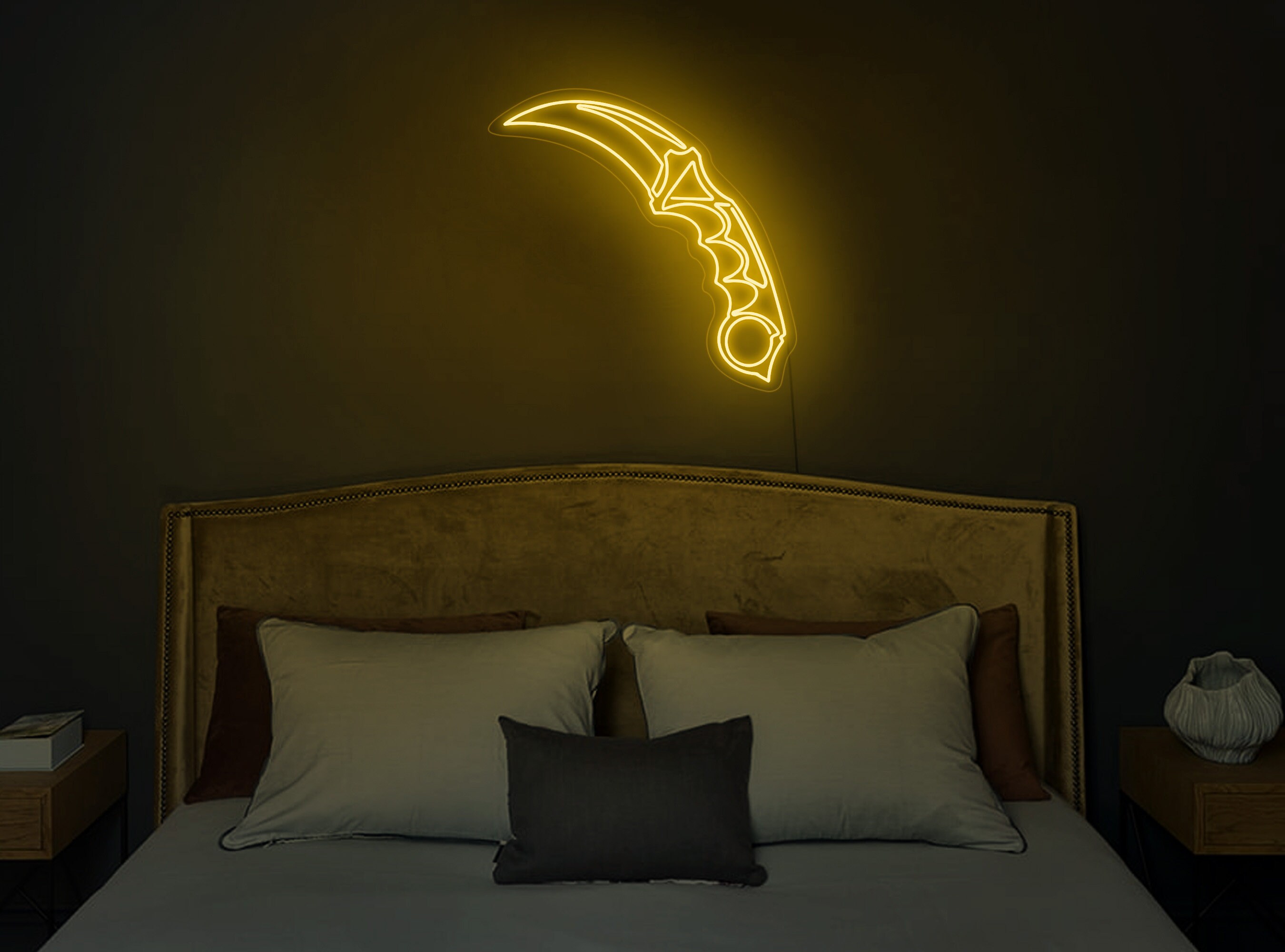 Knife Neon Signknife Led Signknife Wall Decorweapon Neon - Etsy