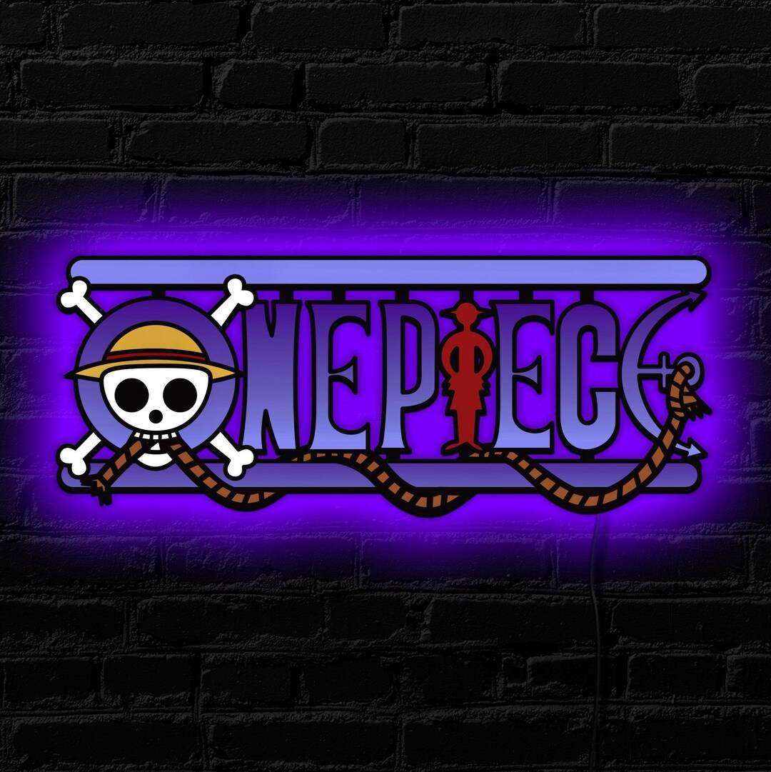 One Piece Neon Sign, One Piece Led Sign, One Piece Logo Sign, Anime ...