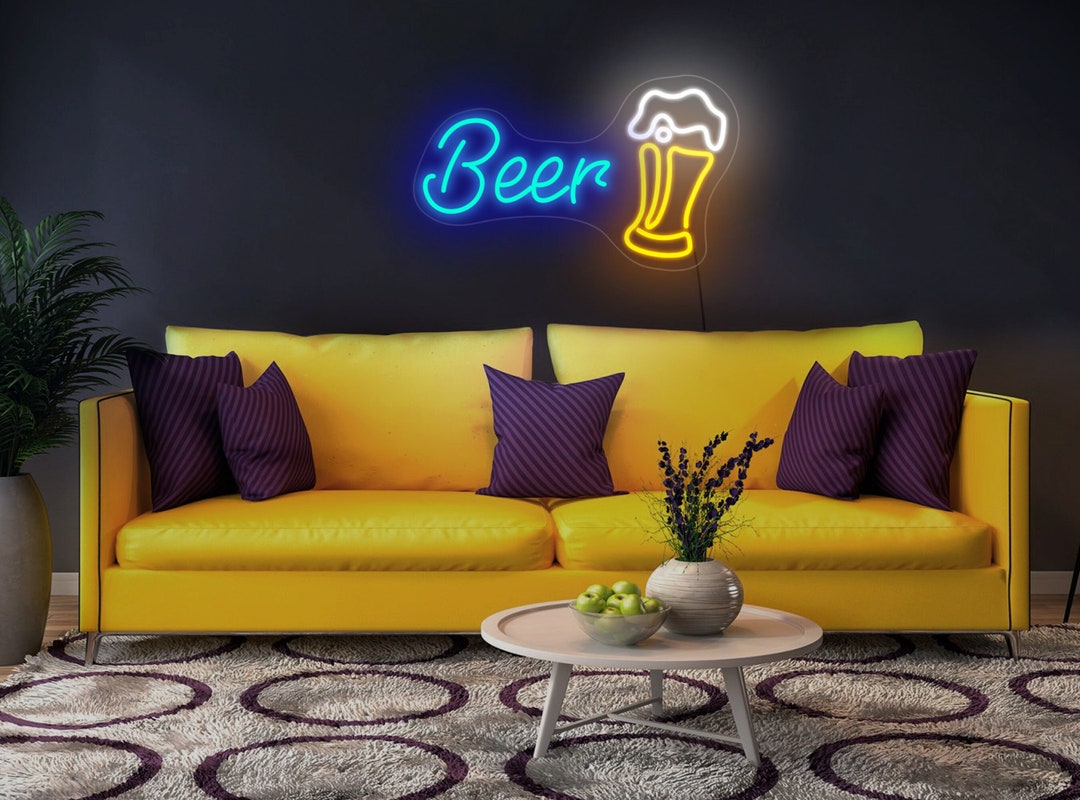 Beer Glass Neon Sign, Beer Mug Neon Sign, Beer Led Sign, Beer Neon Sign ...